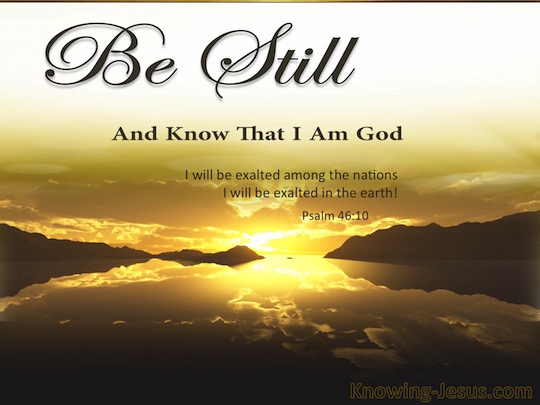 Stand Still Sit Still Be Still